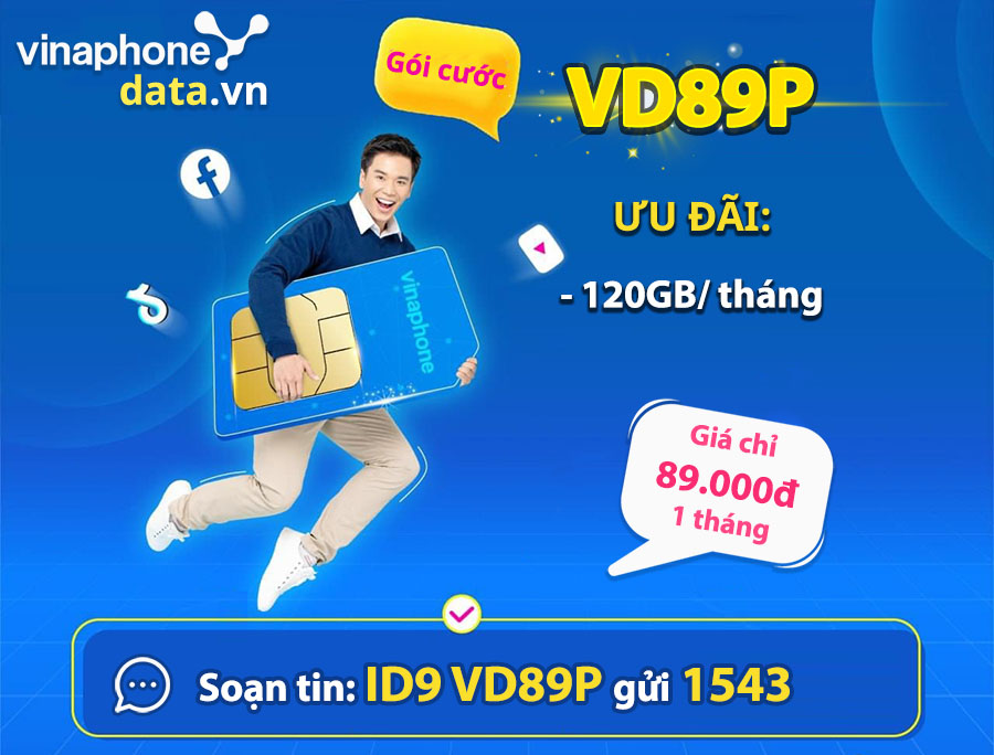 VD89P Vinaphone - Trọn gói data, thoại khủng - Vinaphone Data